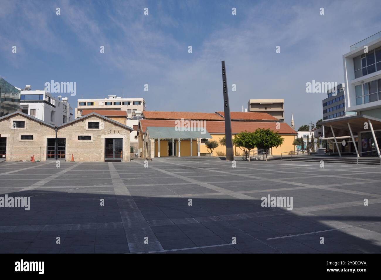 The Limassol Old Port with fishing boats and beautiful buildings in ...