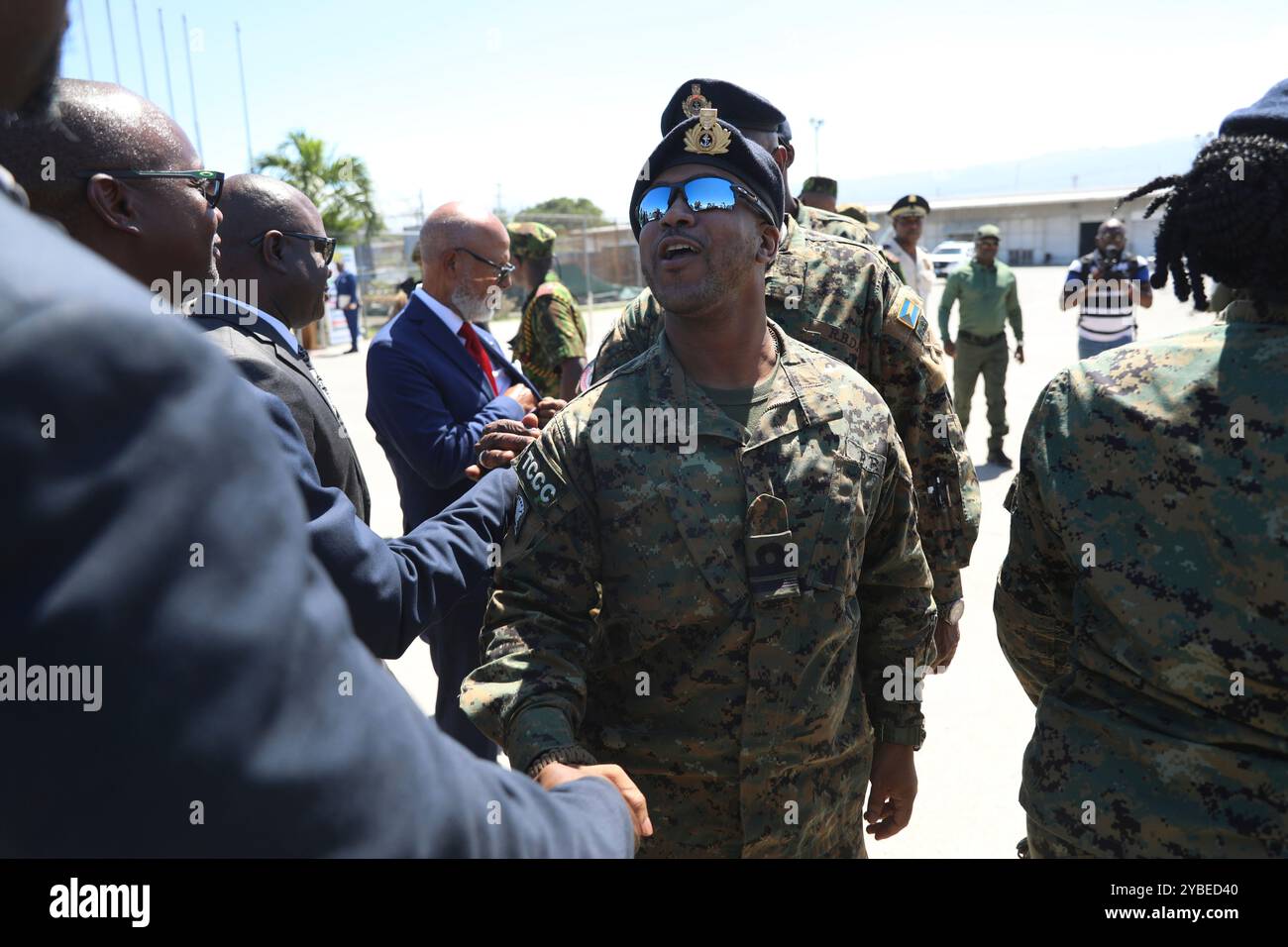 Police from the Bahamas are welcomed by Haitian and Kenyan police, part ...