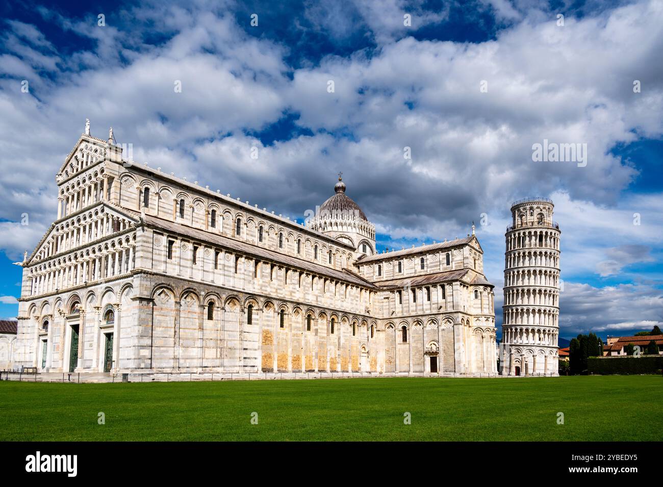Tower and cathedral, famous landmarks of Pisa, Italy Stock Photo - Alamy