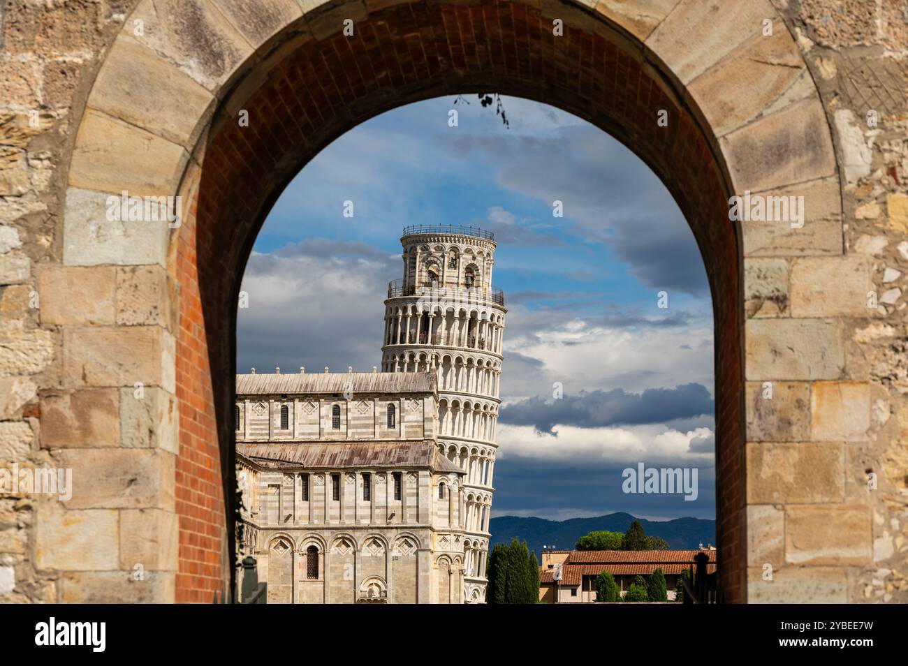 Tower and cathedral, famous landmarks of Pisa, Italy Stock Photo - Alamy