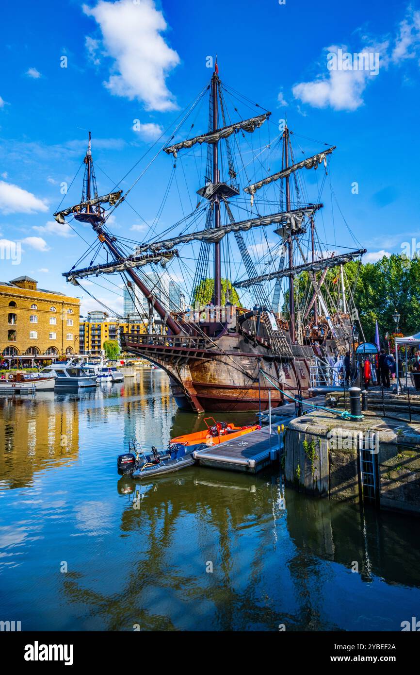 Spanish Galleon 'Andulcia' moored at St Katherines Dock, London.UK ...