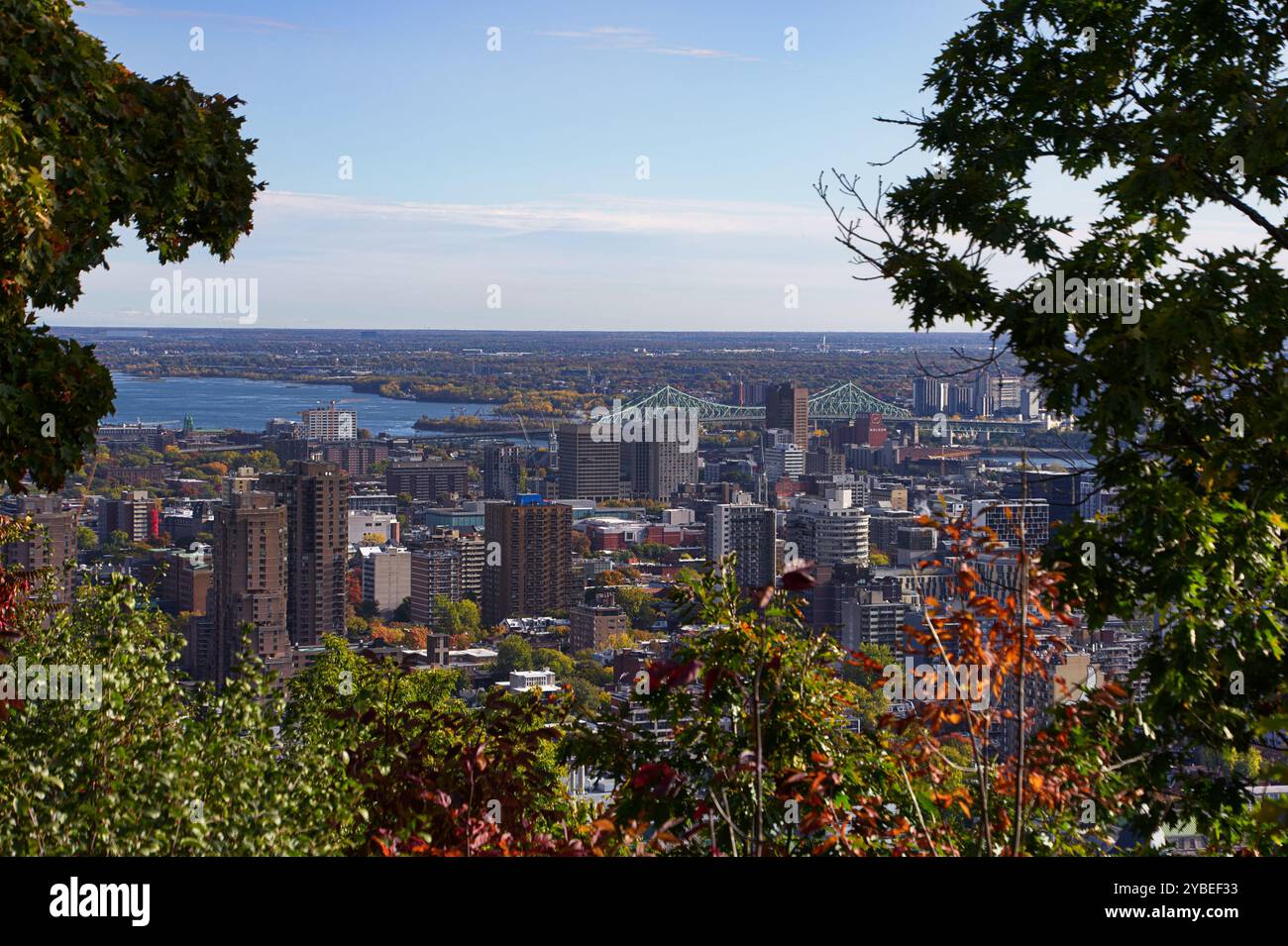Montreal Skyline taken from Mont Real Stock Photo - Alamy