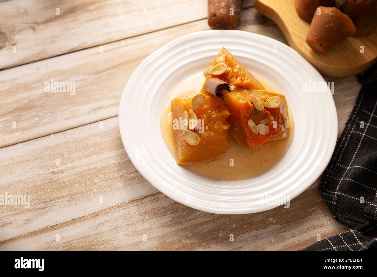 Calabaza en Tacha. Spiced Candied Pumpkin. Mexican dessert whose main ...