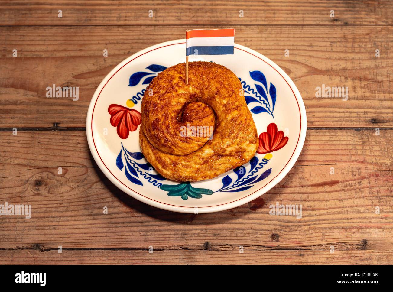 Zeeuwse bolus decorated with dutch flag, a traditional sweet pastry ...