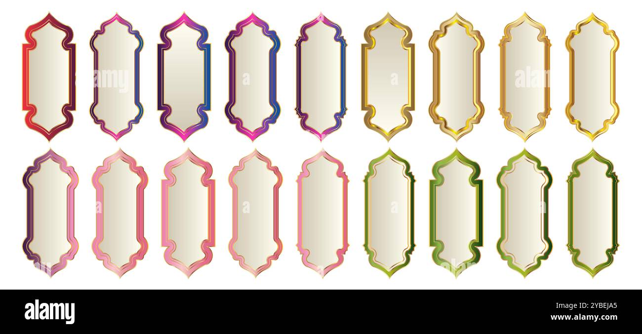 Fairy Tale Arabic Palace Style Border Frame Set with Pink, Purple ...