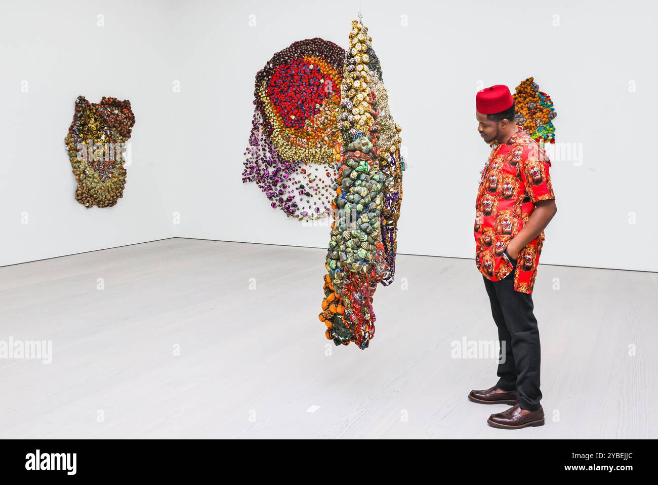 London, UK. 18th Oct, 2024. The artist with 'Droplets Becoming Fluid ...