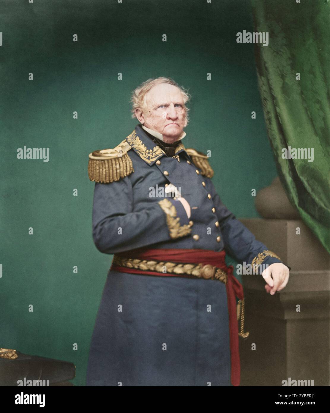 General Winfield Scott. Circa 1861. Created by Mathew Brady Studio. Salted paper print Stock ...