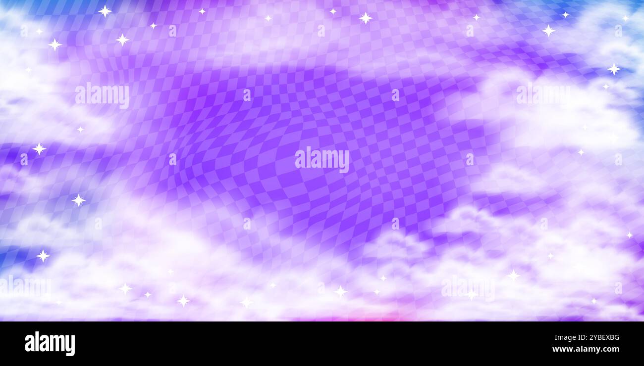 Surreal purple background. With half transparent checkered backdrop ...