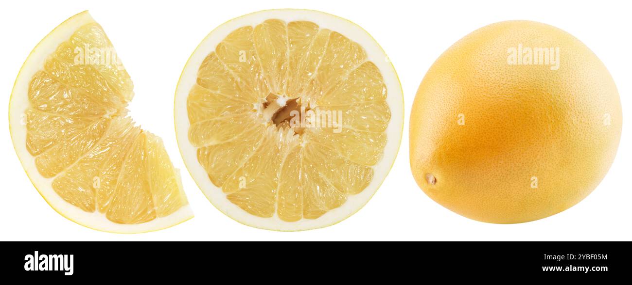 set of pamela fruits isolated on a white background Stock Photo - Alamy