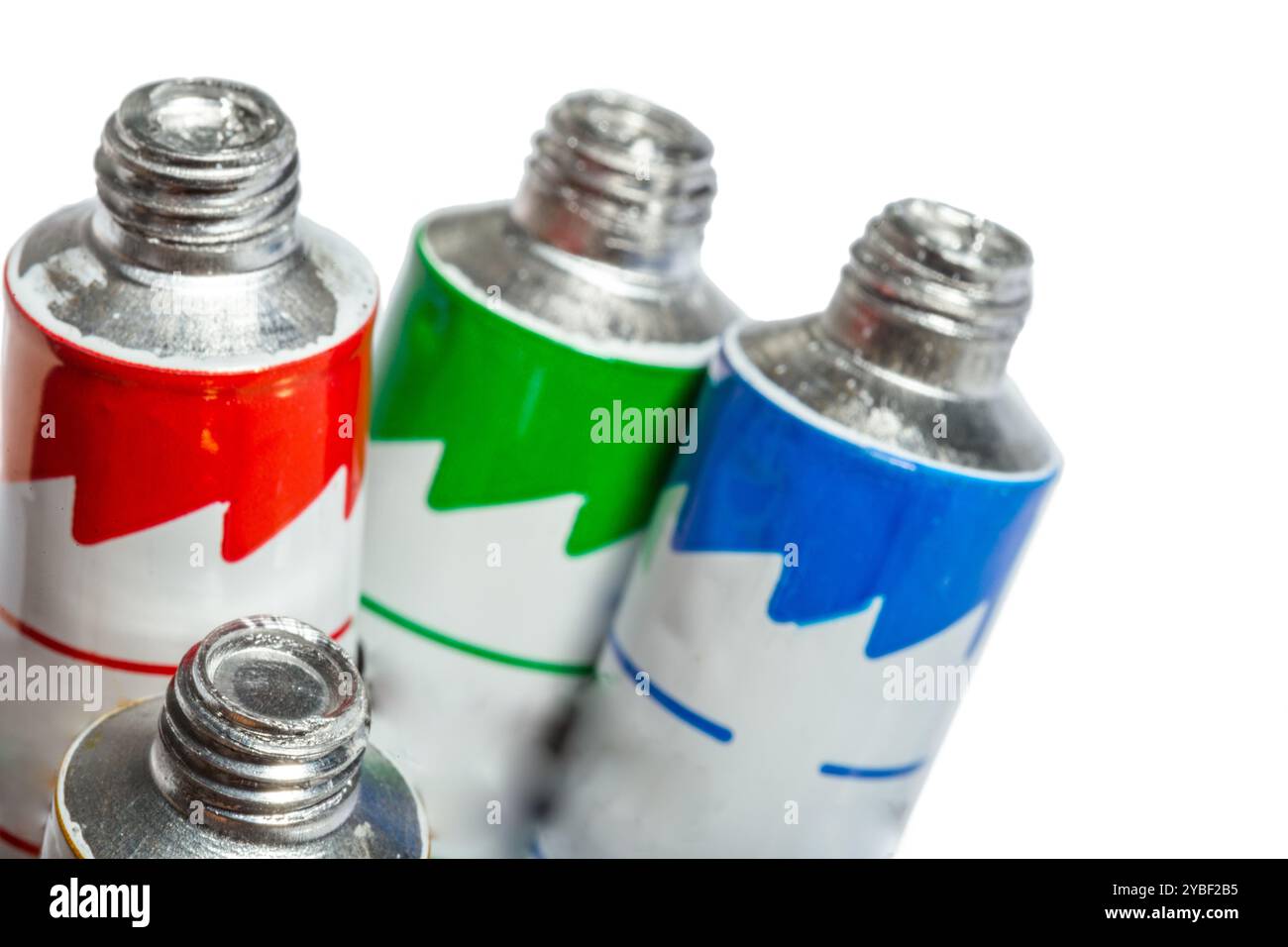 paint in tubes isolated on white Stock Photo - Alamy