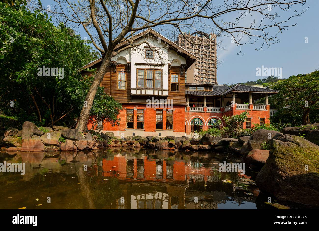 Taipei, MAR 30 2014 - Sunny view of Beitou Hot Spring Museum Stock ...