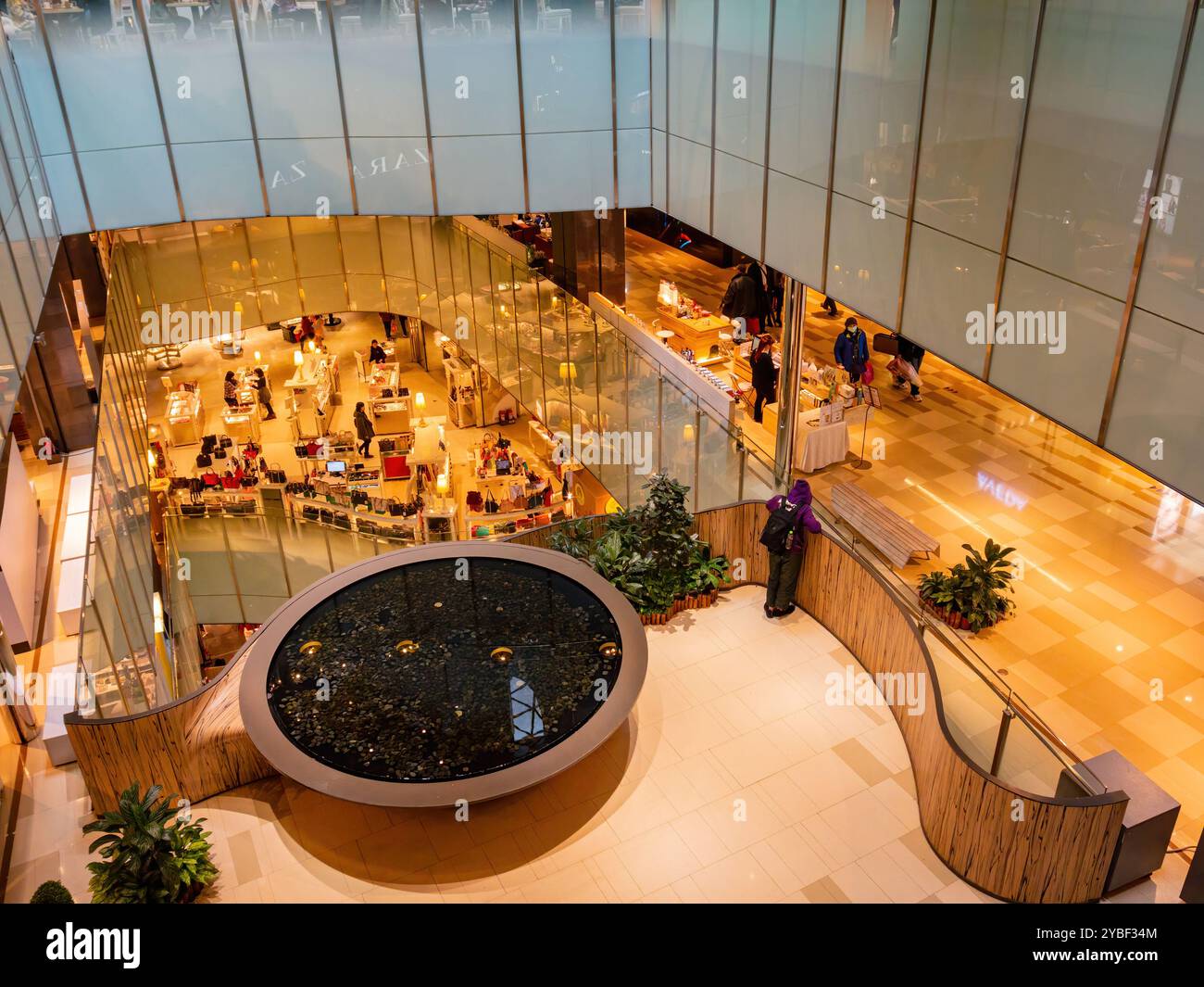 Taipei, JAN 12 2014 - Interior view of the Q Square Mall Stock Photo ...