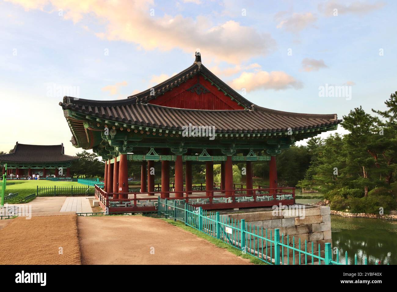 Traditional Pavilion at Donggung Palace and Wolji Pond in Gyeongju ...