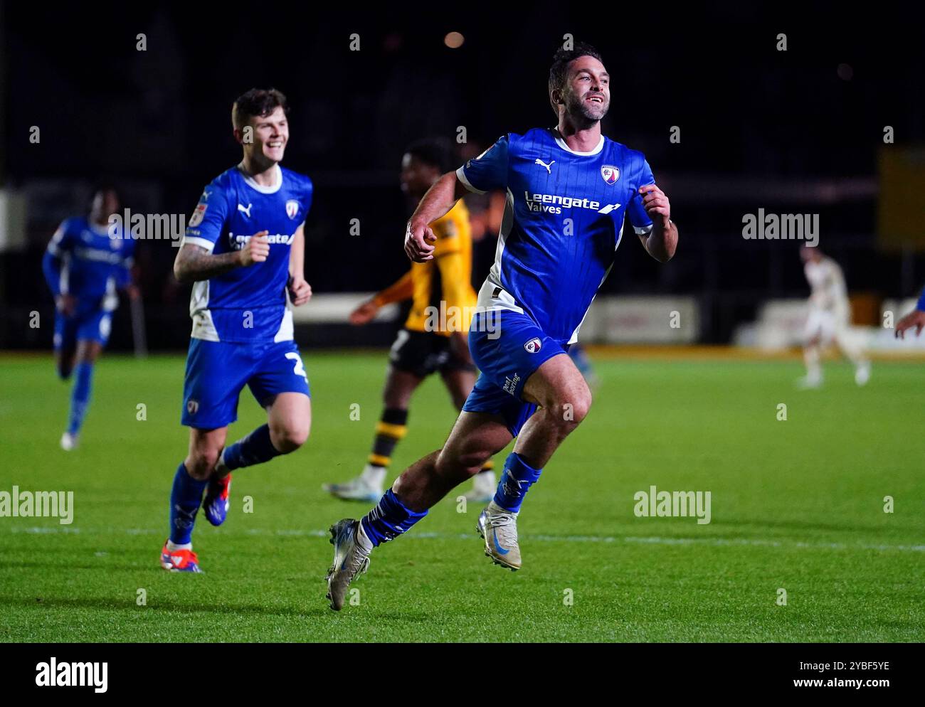 Chesterfield's Will Grigg celebrates scoring their side's third goal of ...