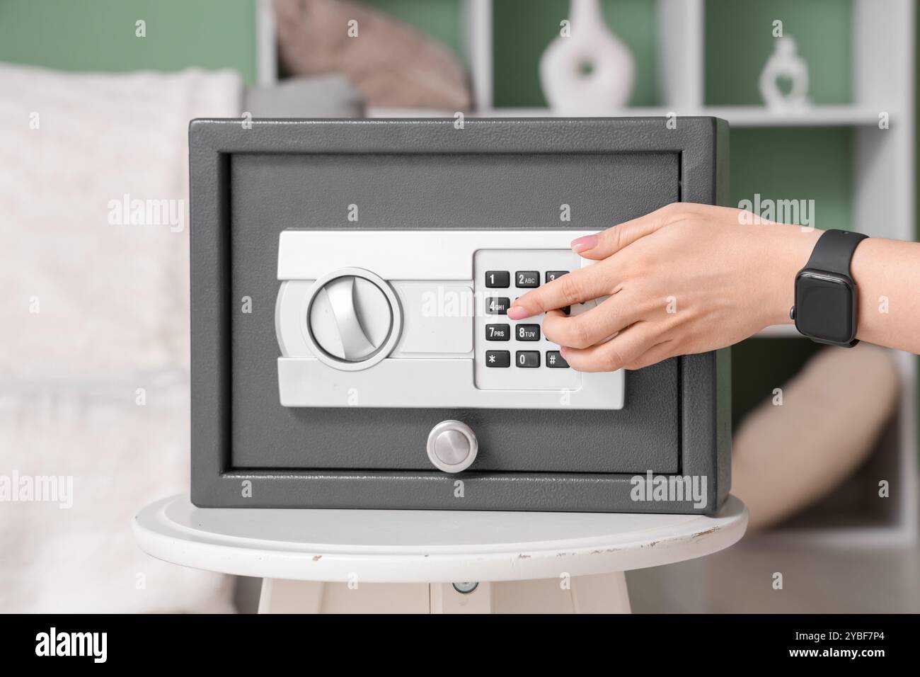 Woman keeping hand on table hi-res stock photography and images - Alamy