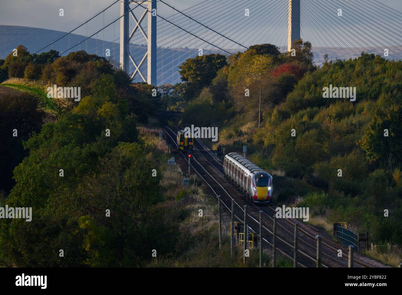 With The Forth Bridge & Queensferry Crossing In The Background A LNER ...