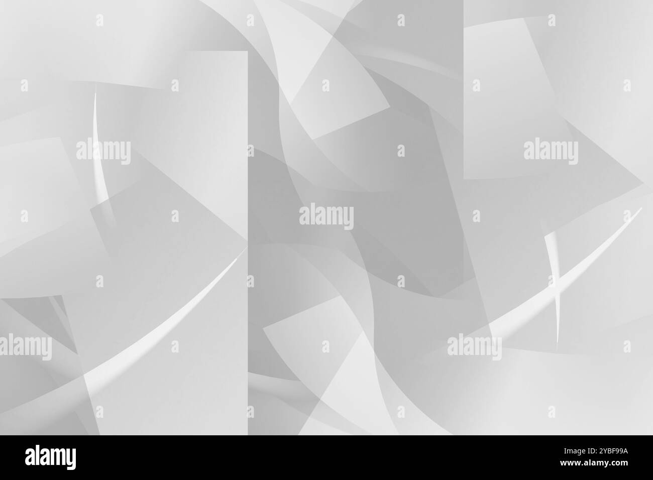 Abstract White Background With Multi Exposure 3 D Geometric Pattern 3d Rendering Illustration