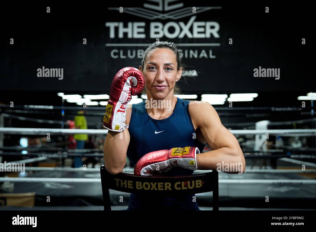 Jennifer Miranda poses for portrait after an interview for Europa Press at The Boxer Club ...