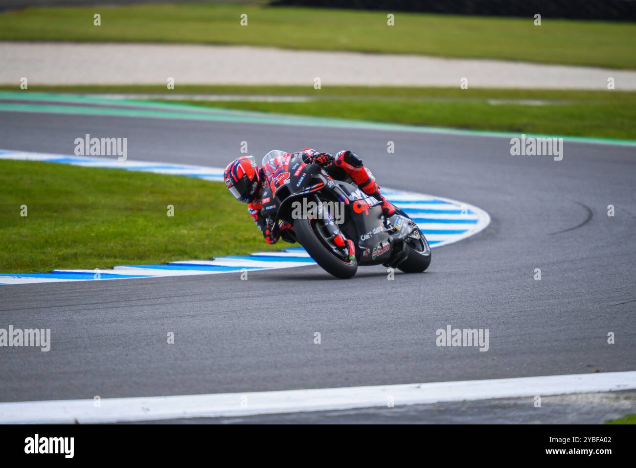 Maverick Vinales of Spain seen in action during the MotoGP™ practice ...