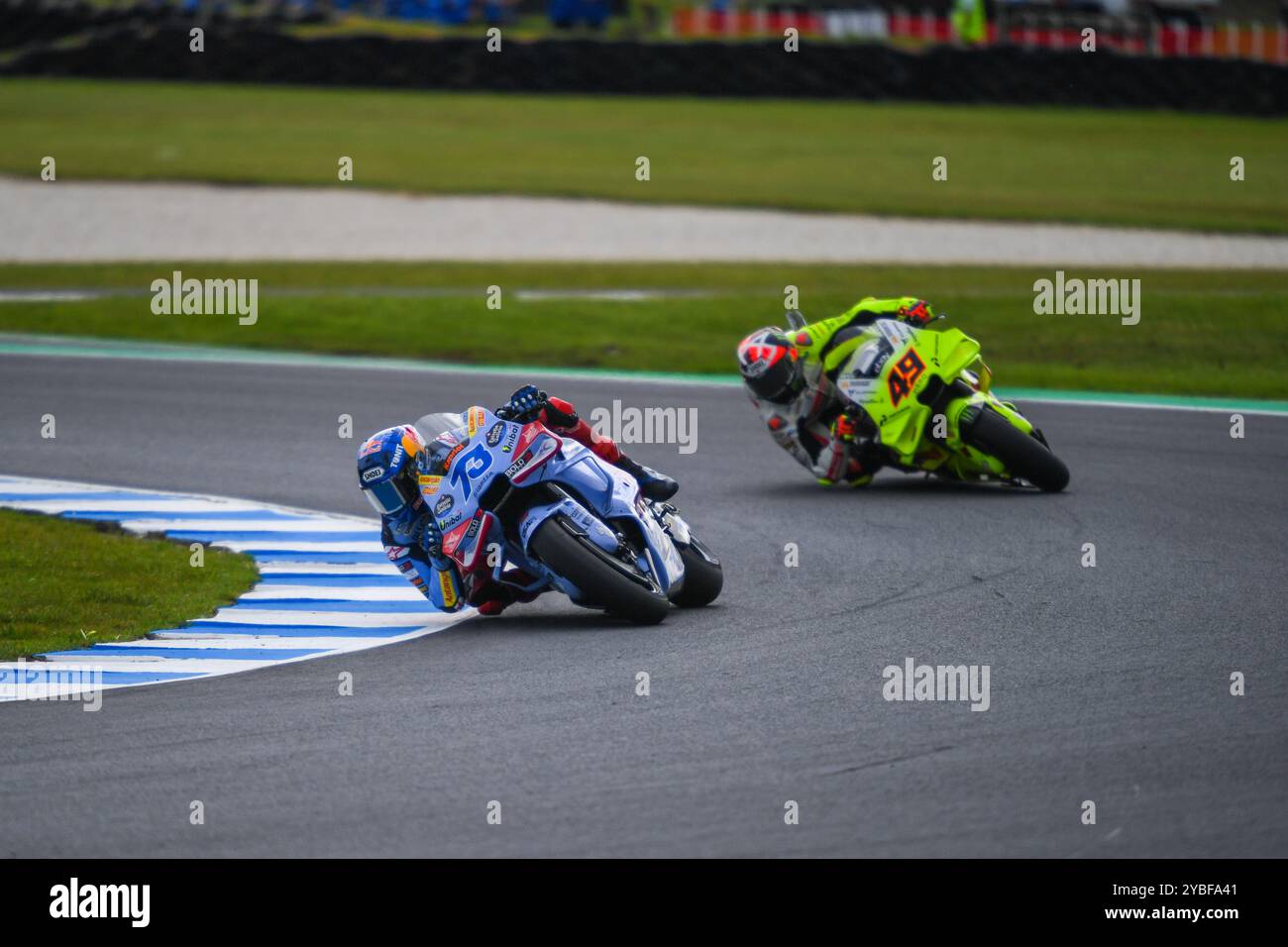 Alex Marquez of Spain seen in action during the MotoGP™ practice ...