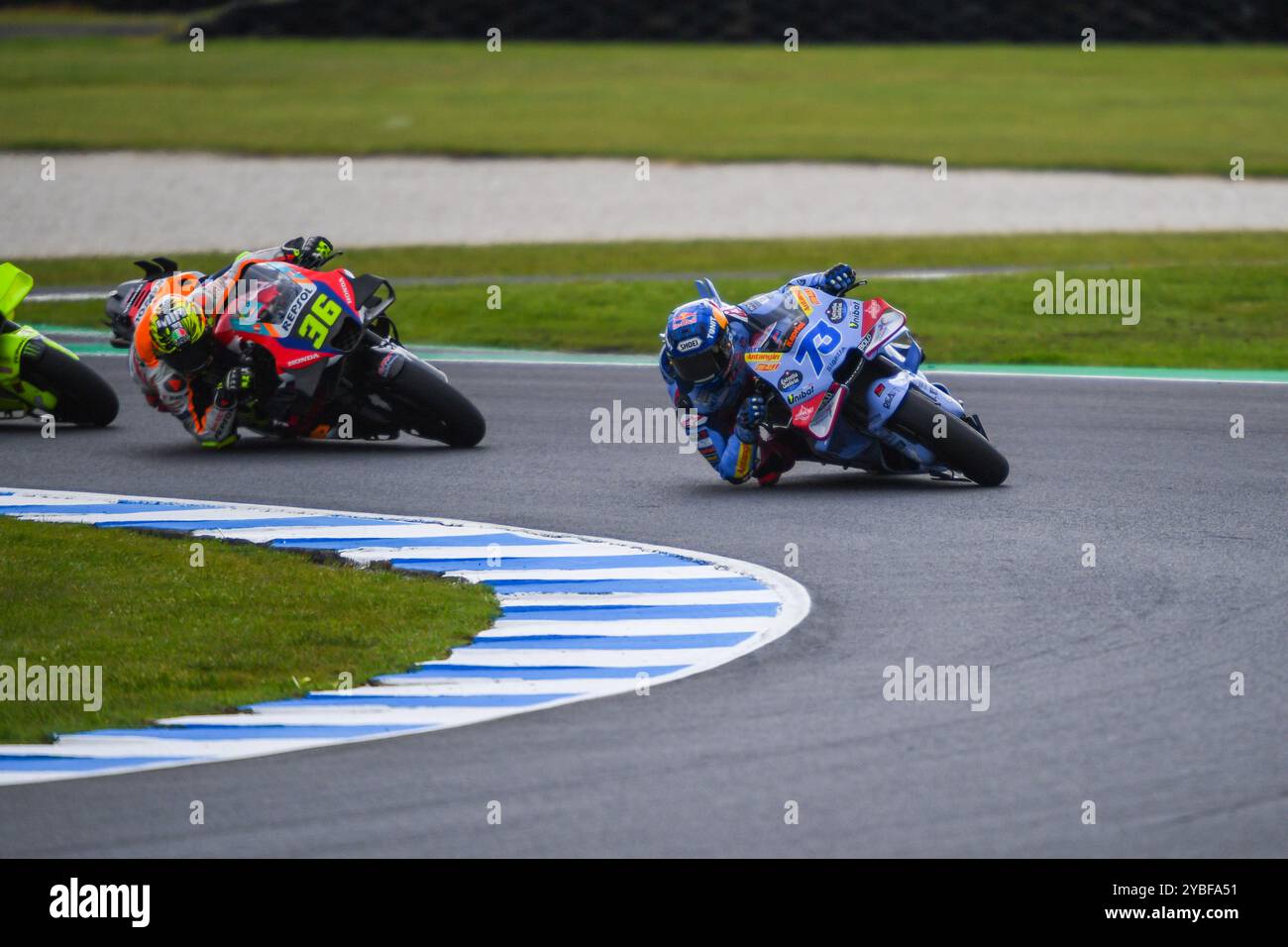 Alex Marquez of Spain seen in action during the MotoGP™ practice ...
