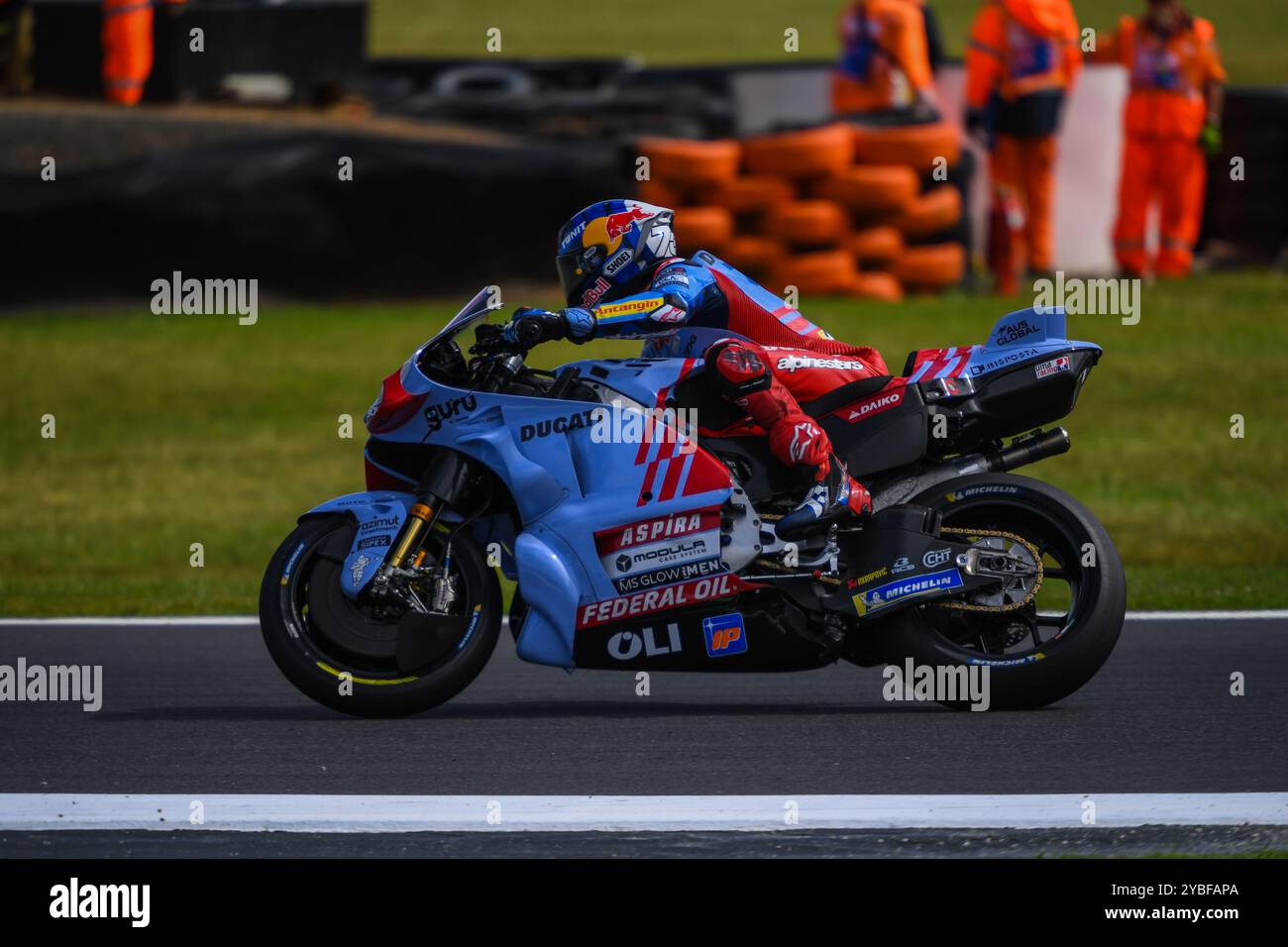 Alex Marquez of Spain seen in action during the MotoGP™ practice ...