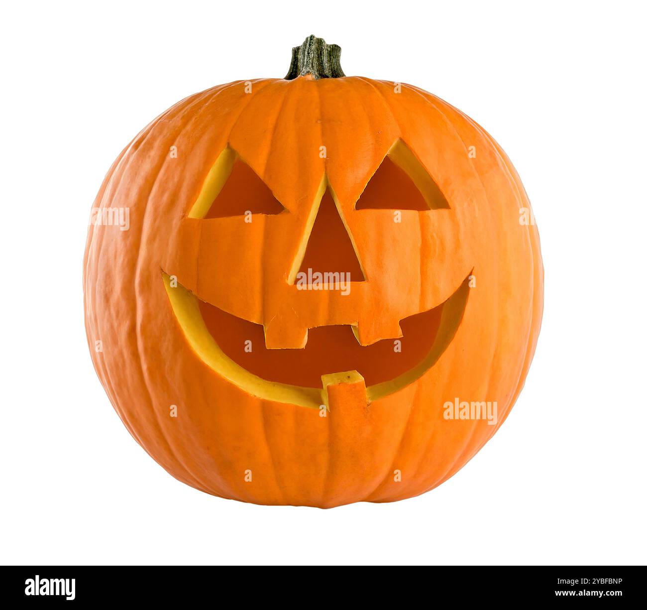 Orange pumpkin Jack o'lantern halloween isolated on white, clipping ...