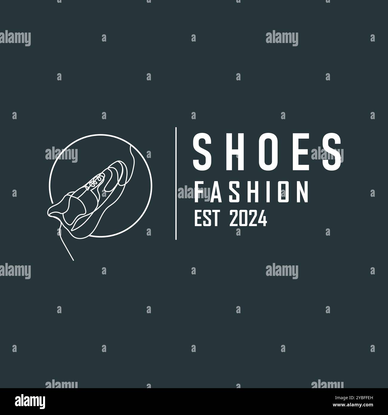 Shoe Logo, Minimalist Line Style Sneaker Shoe Design Simple Fashion ...