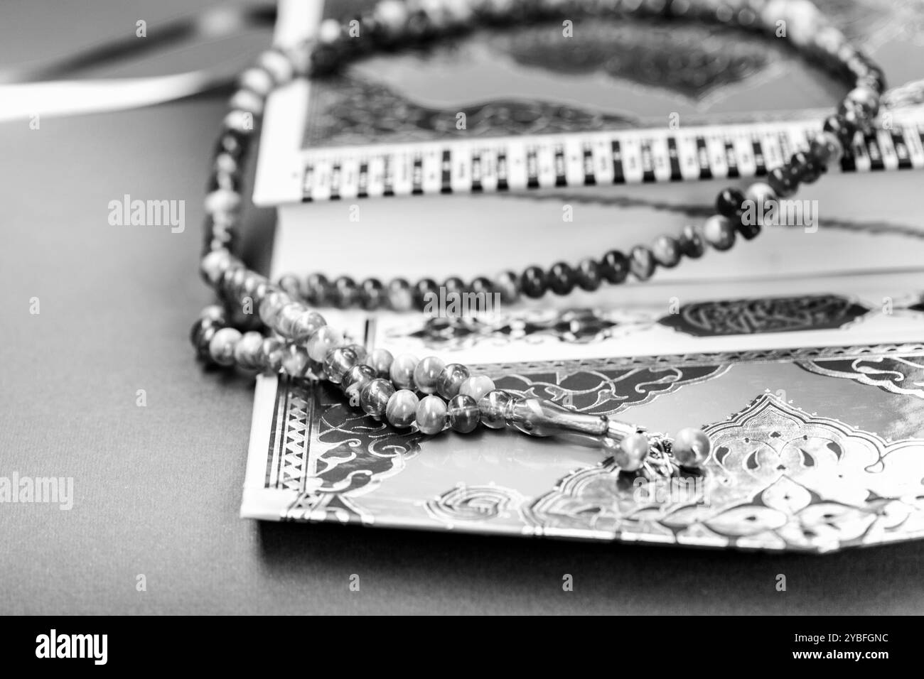 Koran - holy book of Muslims,black and white style Stock Photo - Alamy