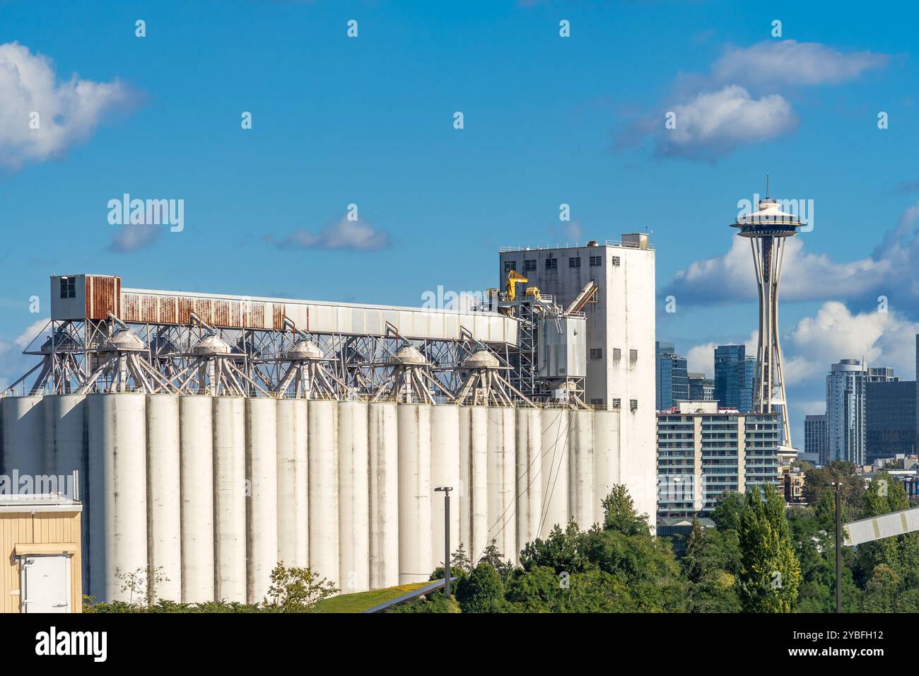 Seattle, Washington, USA - September 20, 2024: Silos at terminal 86 ...
