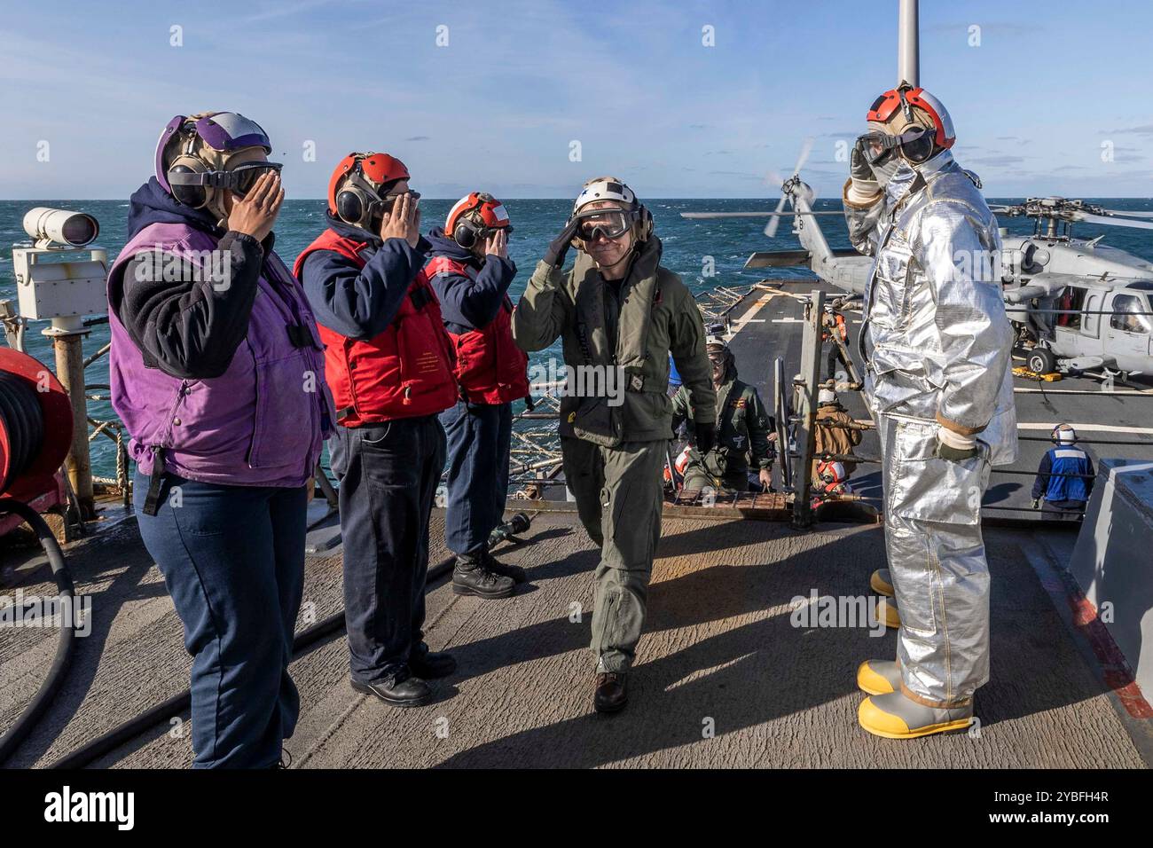 NORTH SEA (Oct. 15, 2024) Real Admiral Sean Bailey, commander of ...