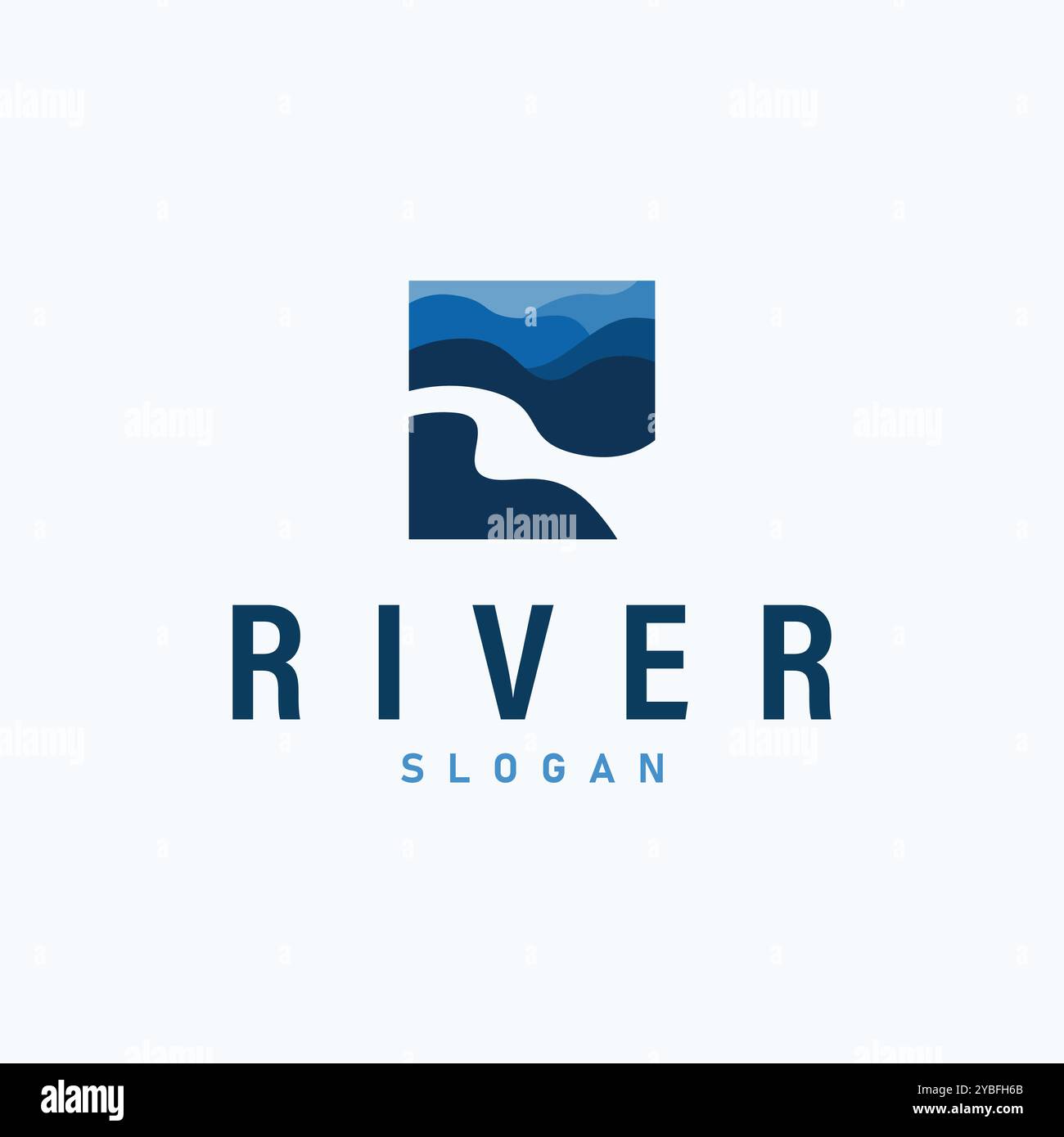 River logo, creeks, simple silhouette inspiration design river flow ...