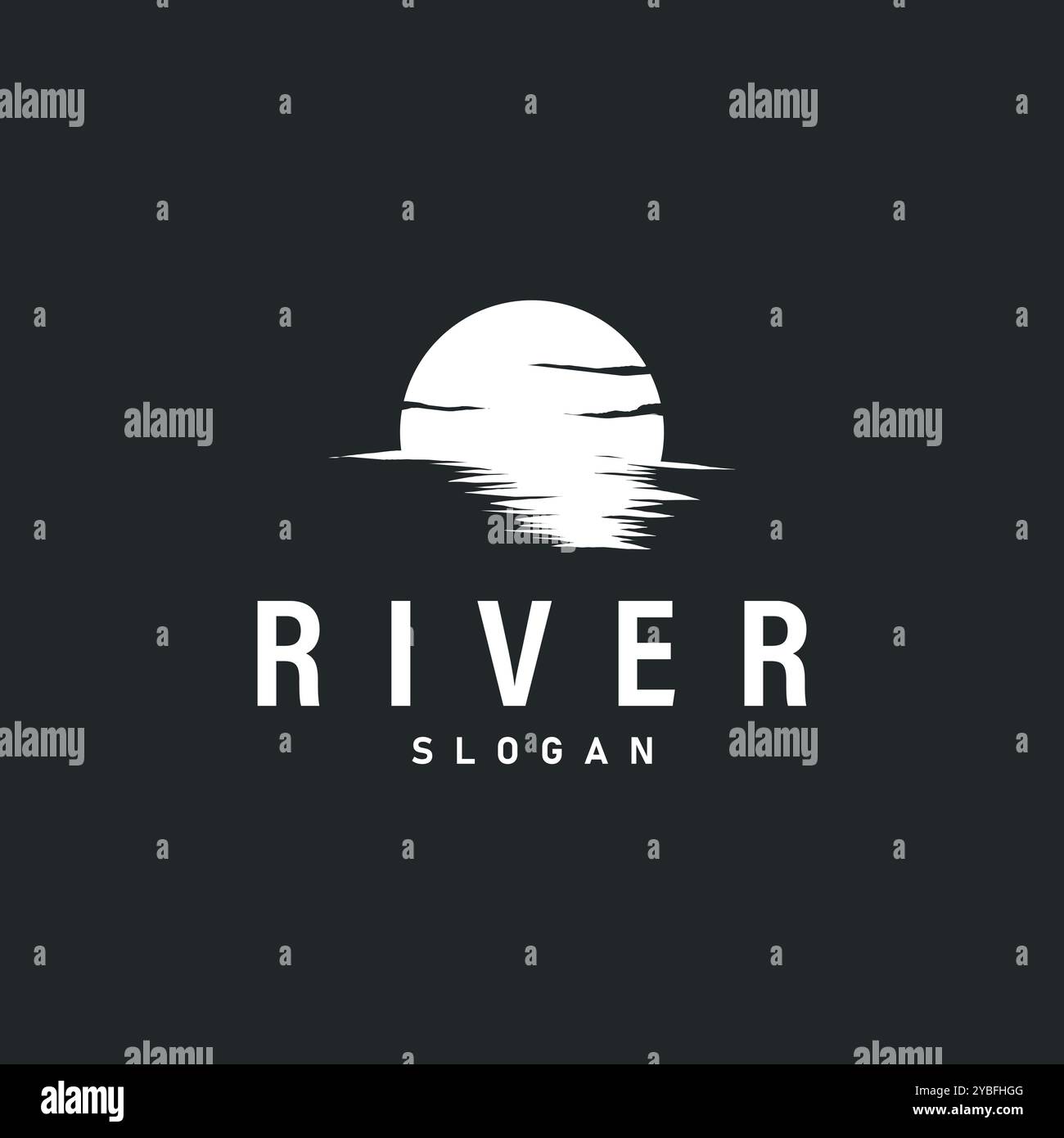 River logo, creeks, simple silhouette inspiration design river flow ...