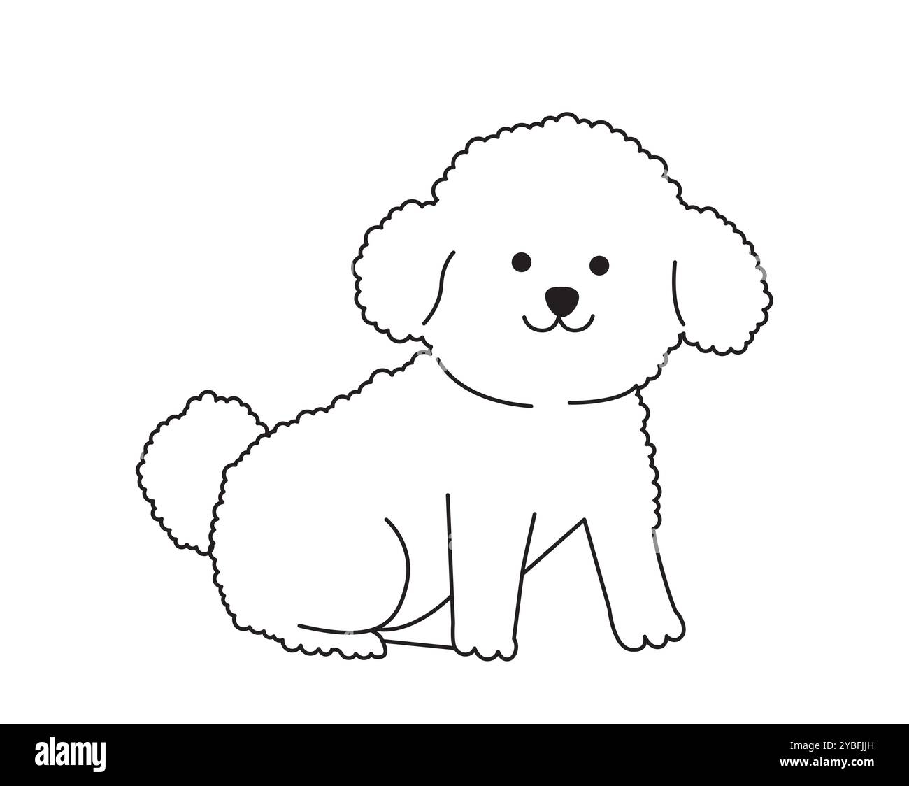 Small white fluffy dog Black and White Stock Photos & Images - Alamy