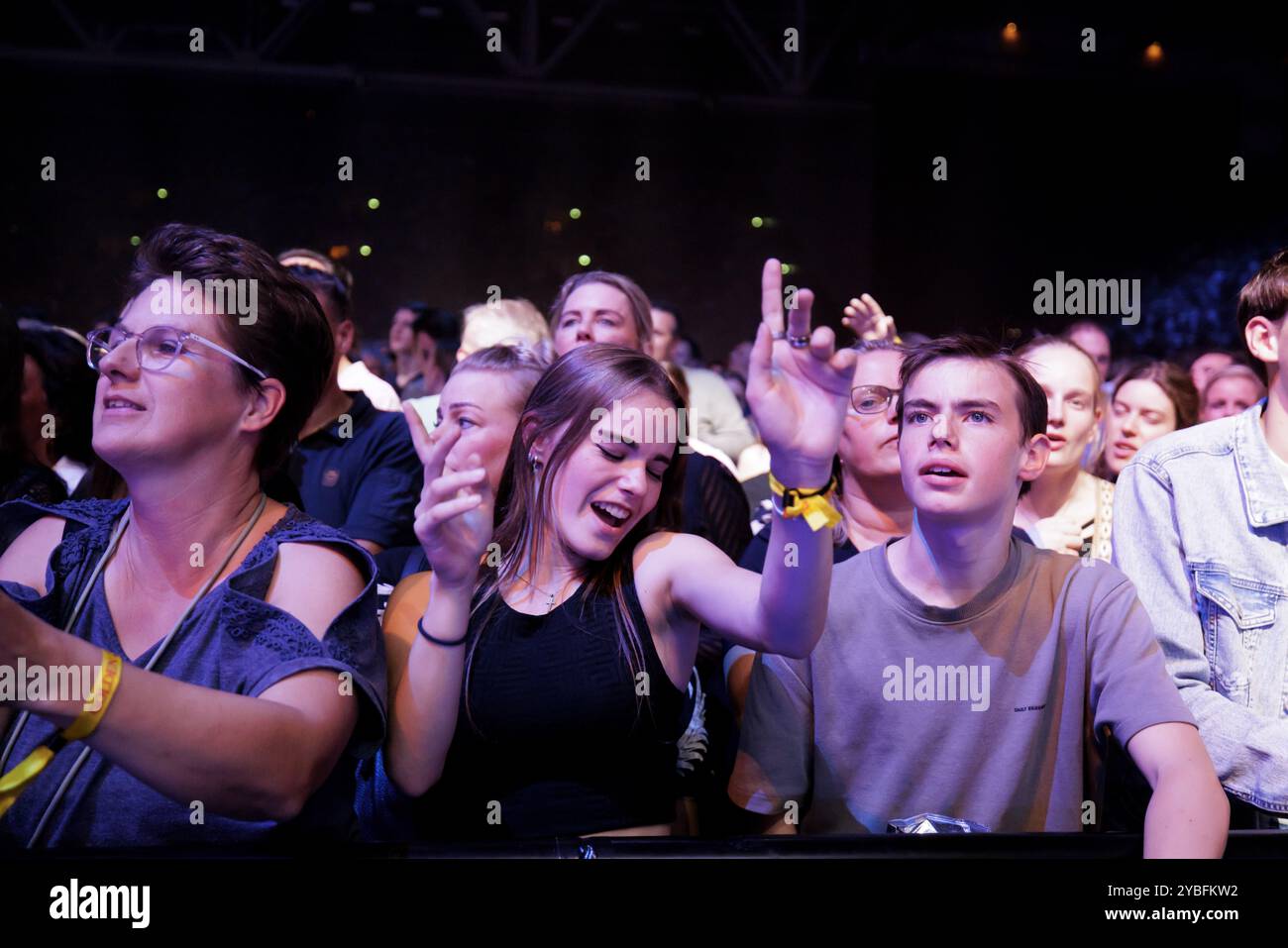 ARNHEM - Audience during a concert of The Streamers in GelreDome. The ...