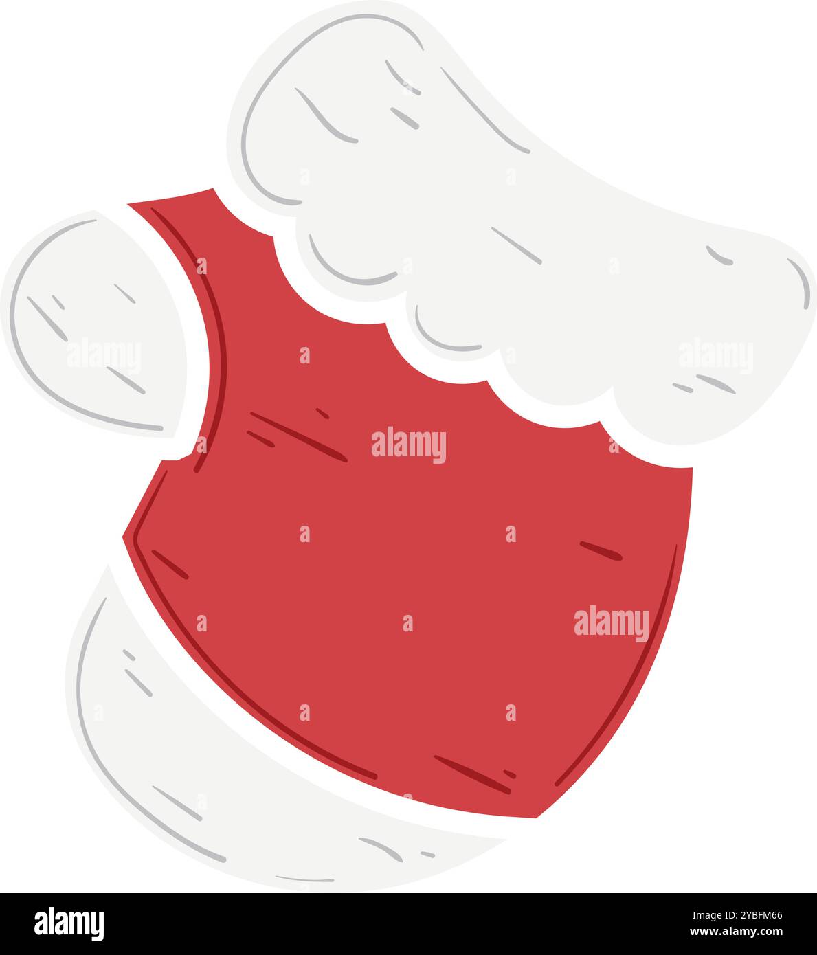 Red Christmas stocking with white fluffy trim, Vector Stock Vector ...