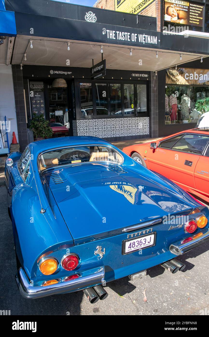1973 model blue Ferrari Dino 246 GTS coupe parked in Sydney,NSW ...
