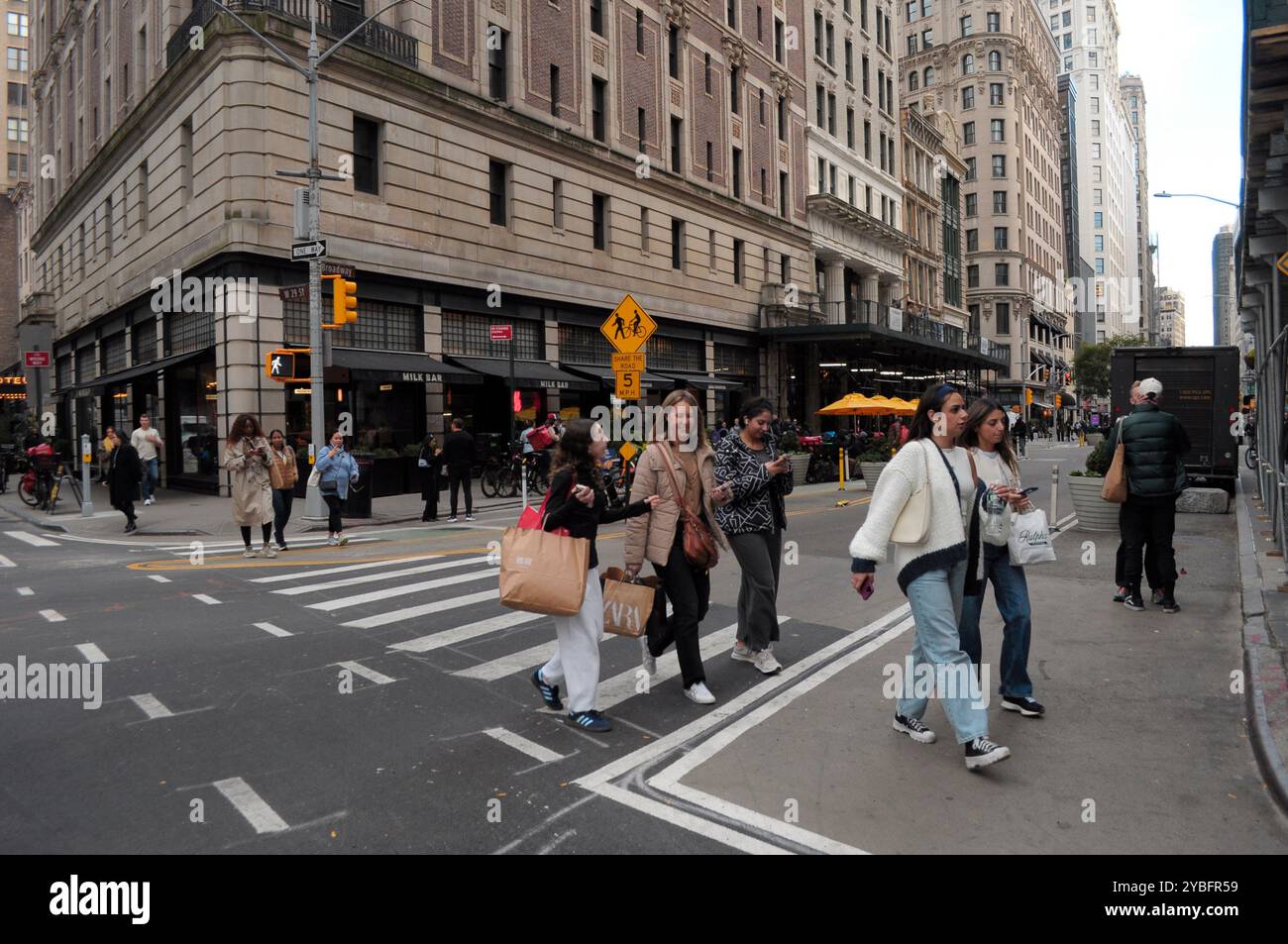 People walk on the street in Manhattan, New York City Stock Photo - Alamy