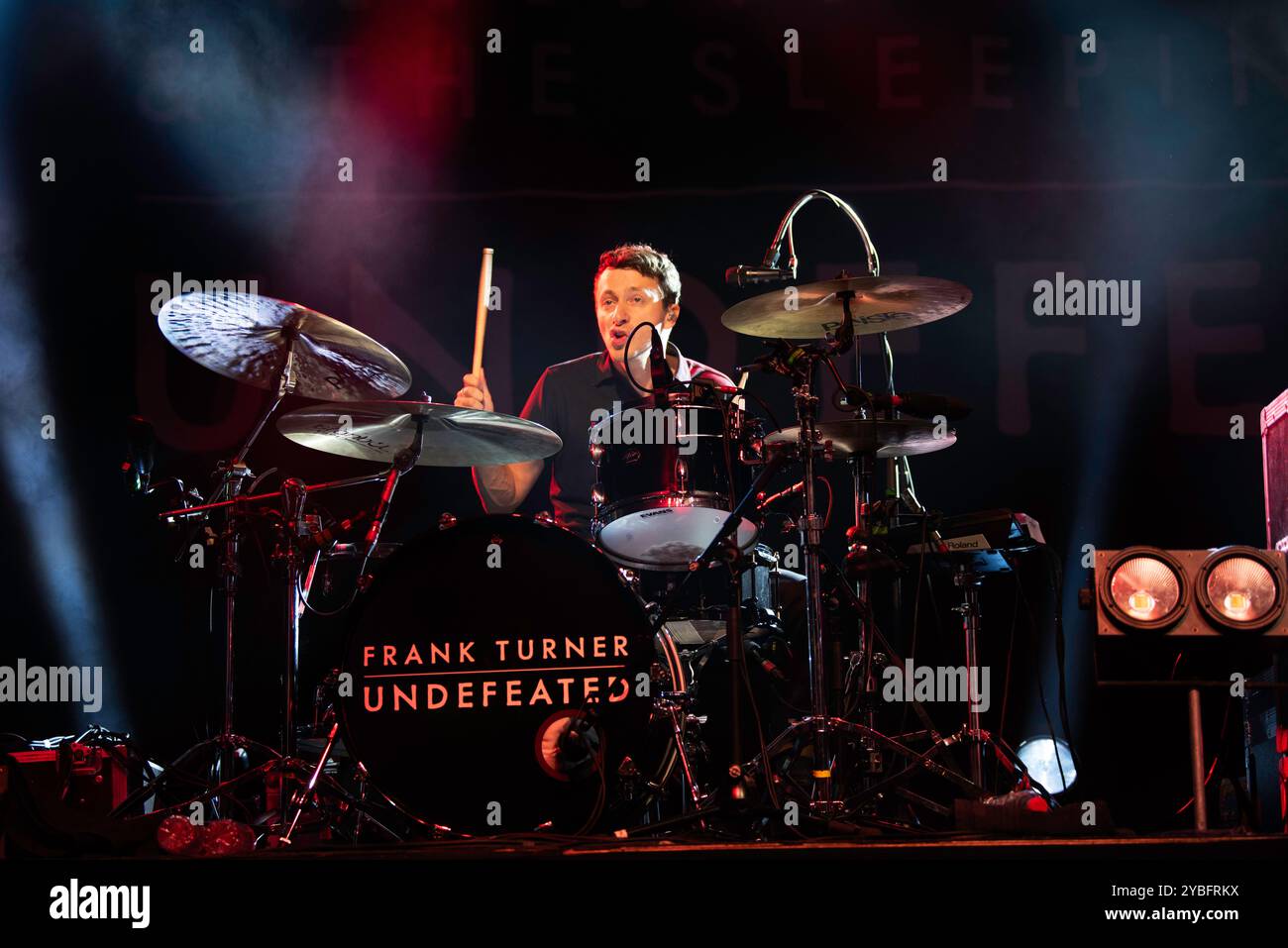 British indie rocker, Frank Turner, performing with his Sleeping Souls ...