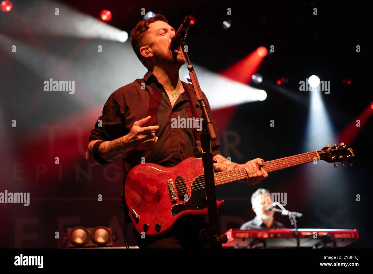 British indie rocker, Frank Turner, performing with his Sleeping Souls ...