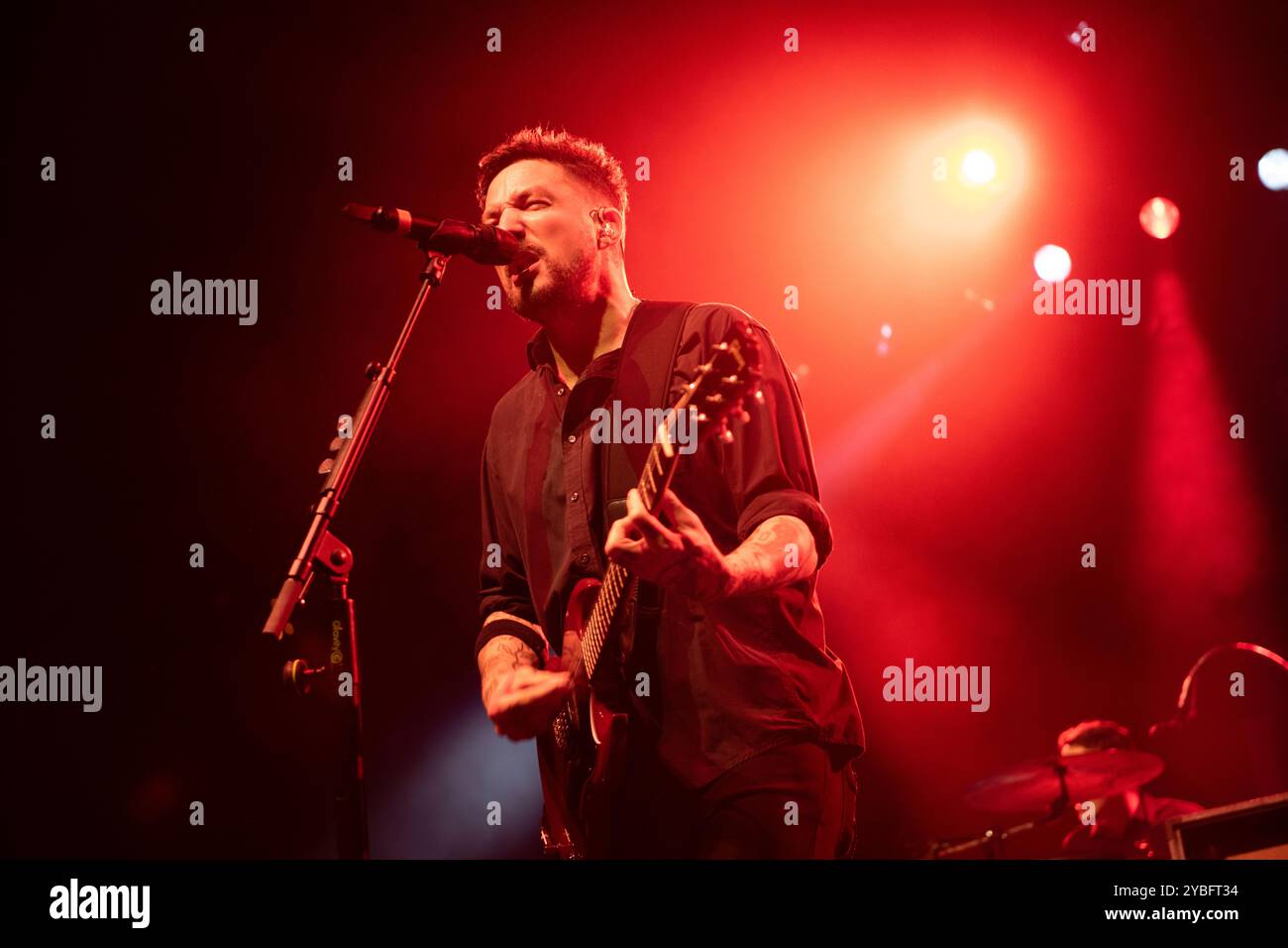 British indie rocker, Frank Turner, performing with his Sleeping Souls ...