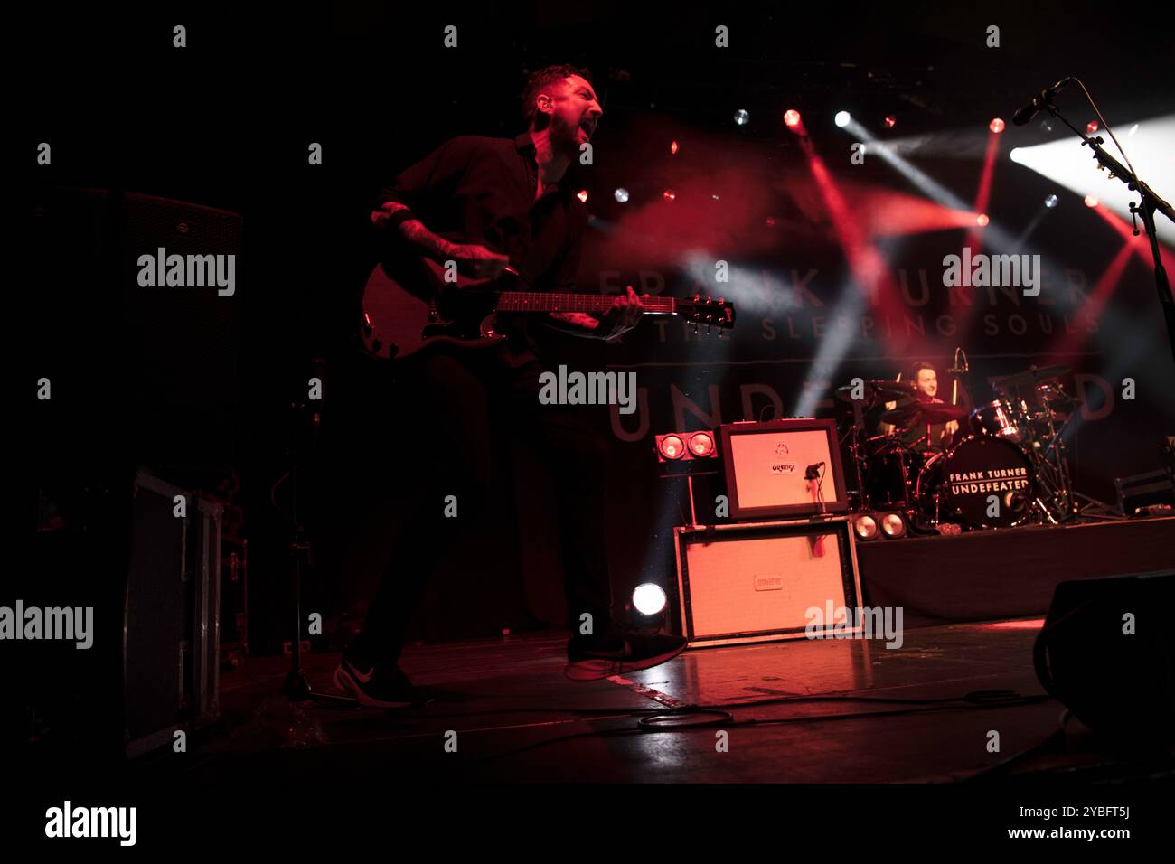British indie rocker, Frank Turner, performing with his Sleeping Souls ...