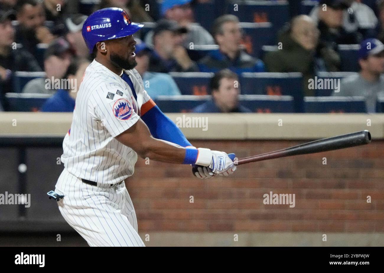 New York, United States. 18th Oct, 2024. New York Mets Starling Marte ...