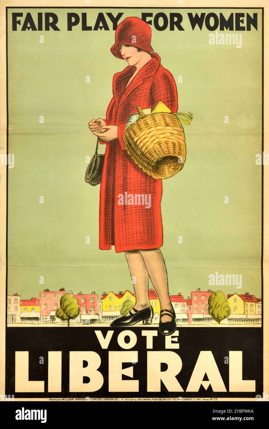 Vintage British Political Poster, crica 1920s: "Fair Play for Women ...