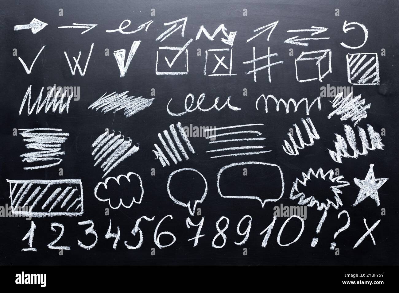 hand drawn infographic design elements on chalkboard for your design ...