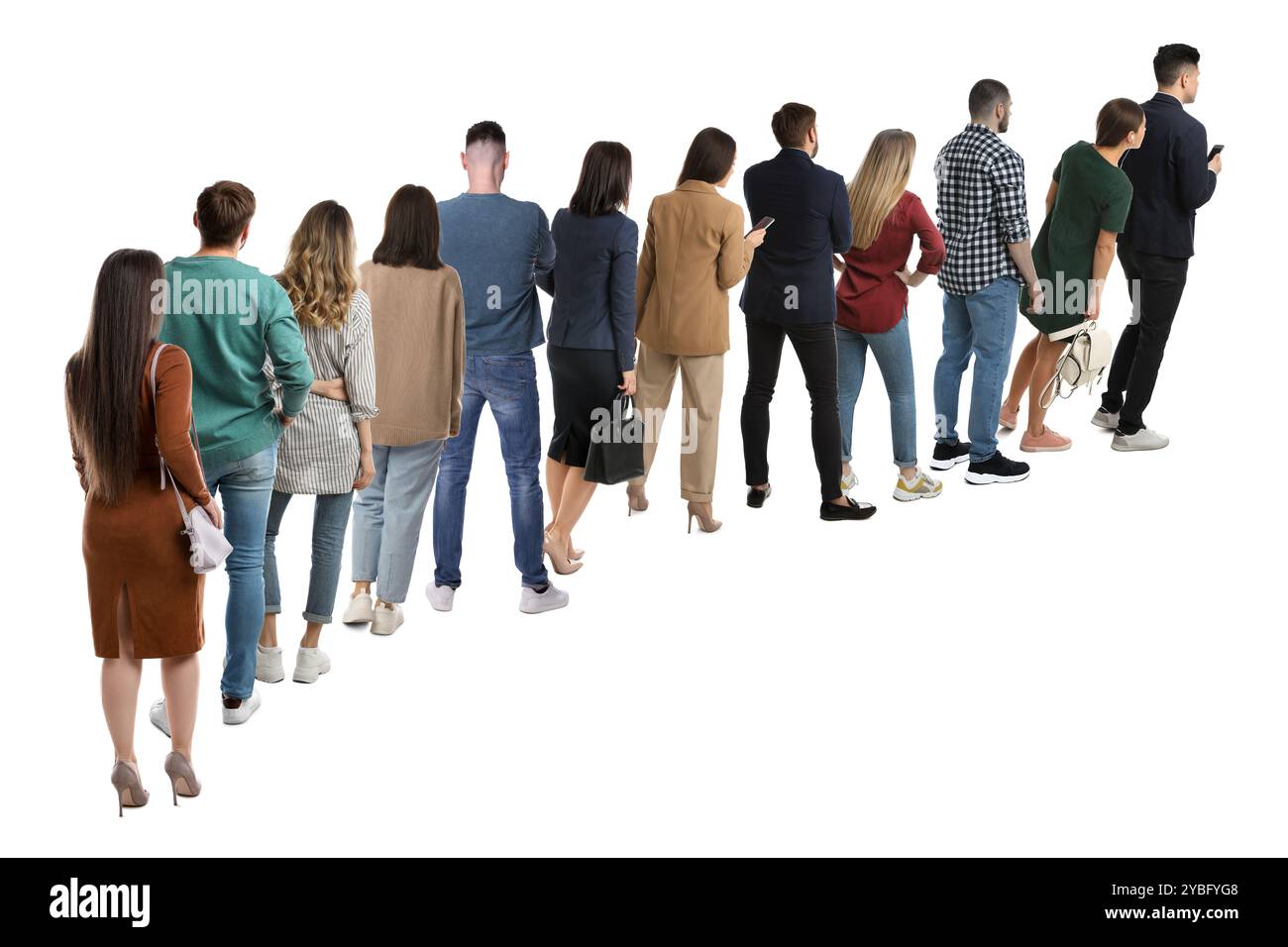 People smartphone many Cut Out Stock Images & Pictures - Alamy