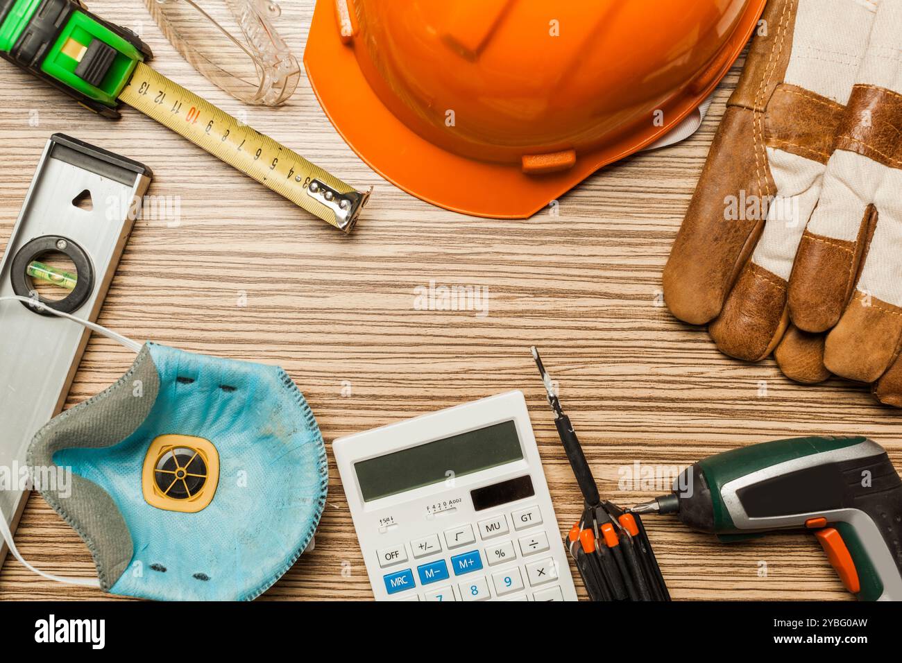 Set of architect tools Stock Photo - Alamy