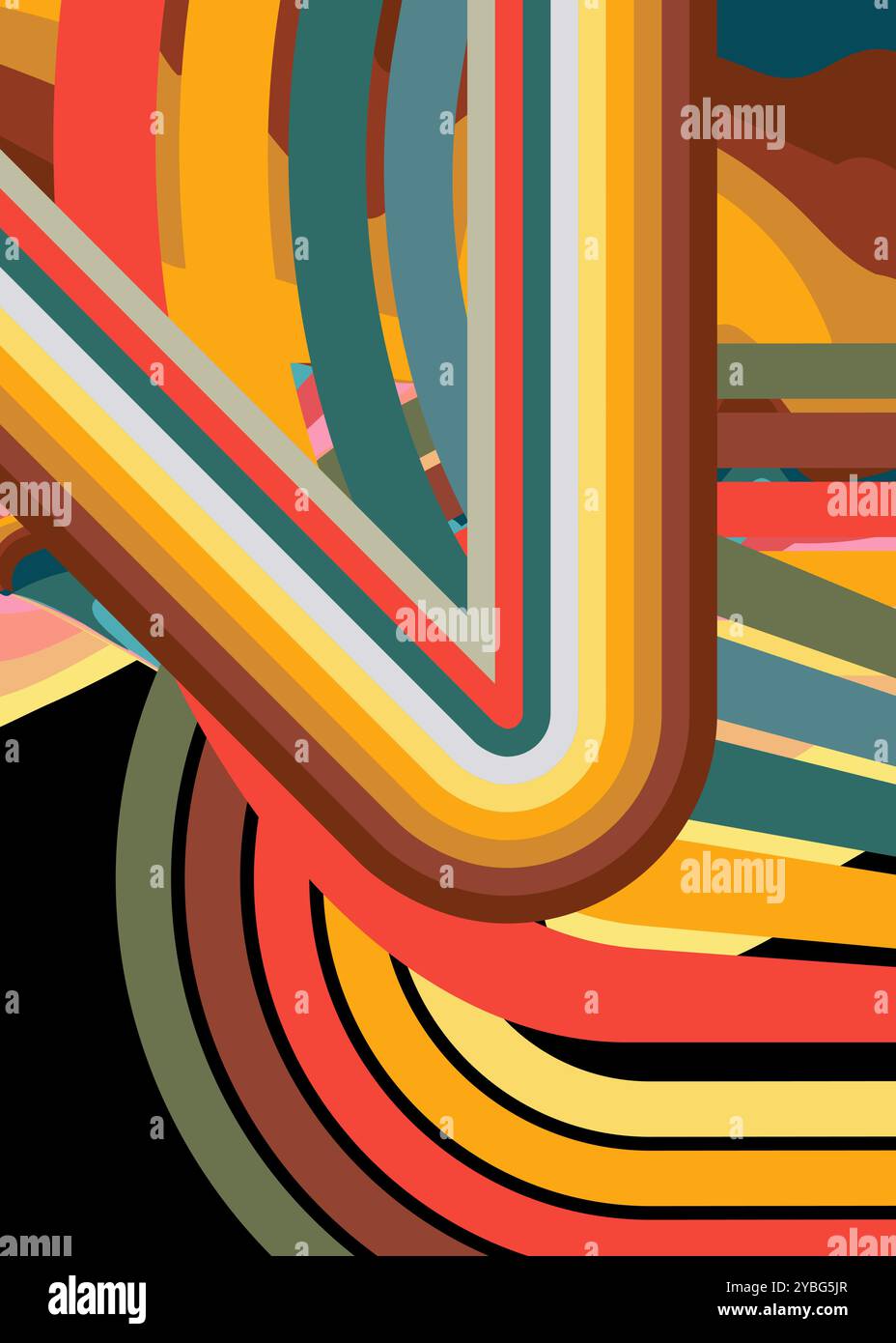 Groovy hippie 70s vector hi-res stock photography and images - Alamy