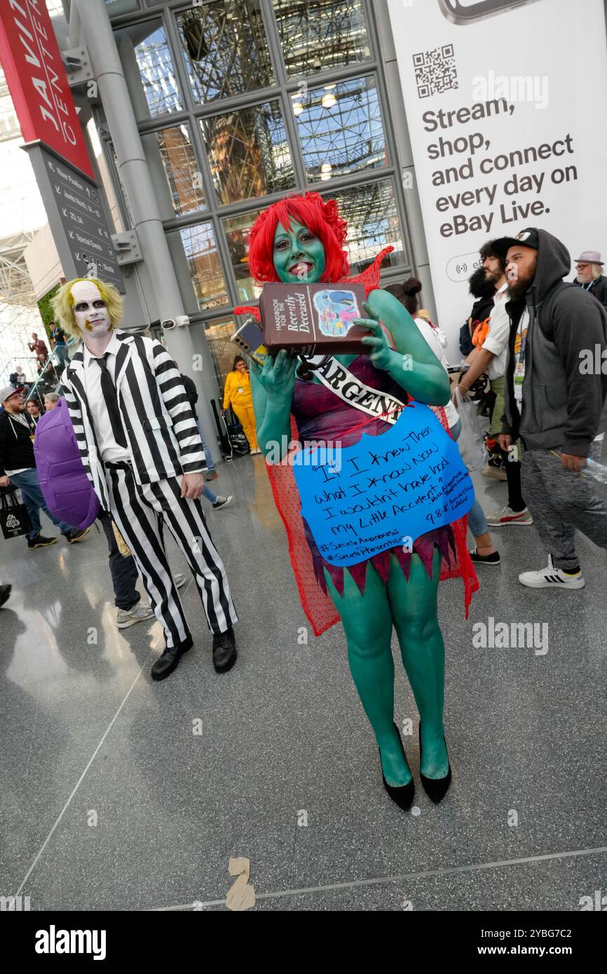 New York, United States. 18th Oct, 2024. Attendees during COMIC CON New ...