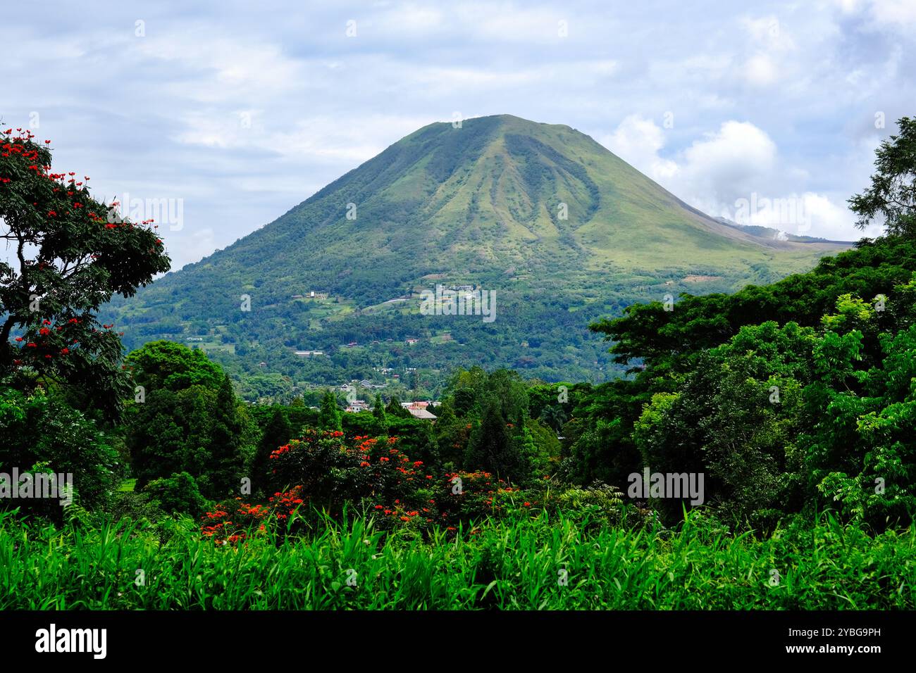 Indonesia Manado - Minahasa Regency - Volcaco Mount Lokon Stock Photo ...